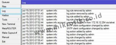Fitur Logging Pada Mikrotik - Hacking Mikrotik